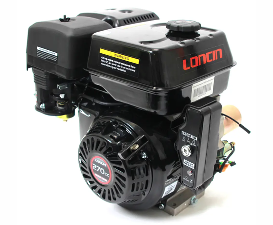9 HK LONCIN motor 270cc Elstart – 25.4x72.2mm vandret aksel.