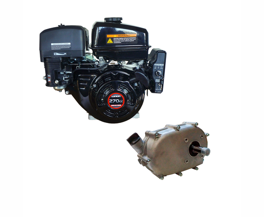 9HK/270cc Loncin motor med elstart og reduktionsgear med 22mm aksel